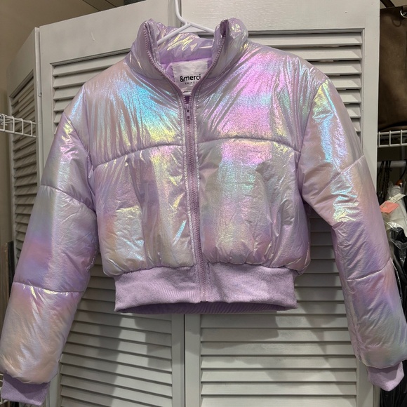 &merci | Jackets & Coats | Merci Purple Puffer Jacket | Poshmark
